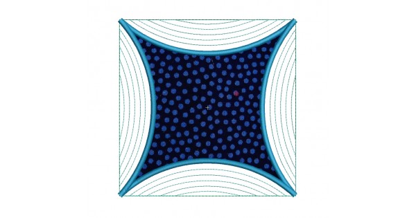 Cathedral Window Quilt block in the hoop Embroidery Design