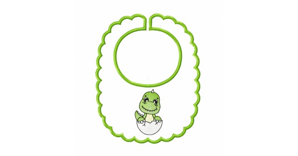 Baby Bibs dinosaur In The Hoop Embroidery Design