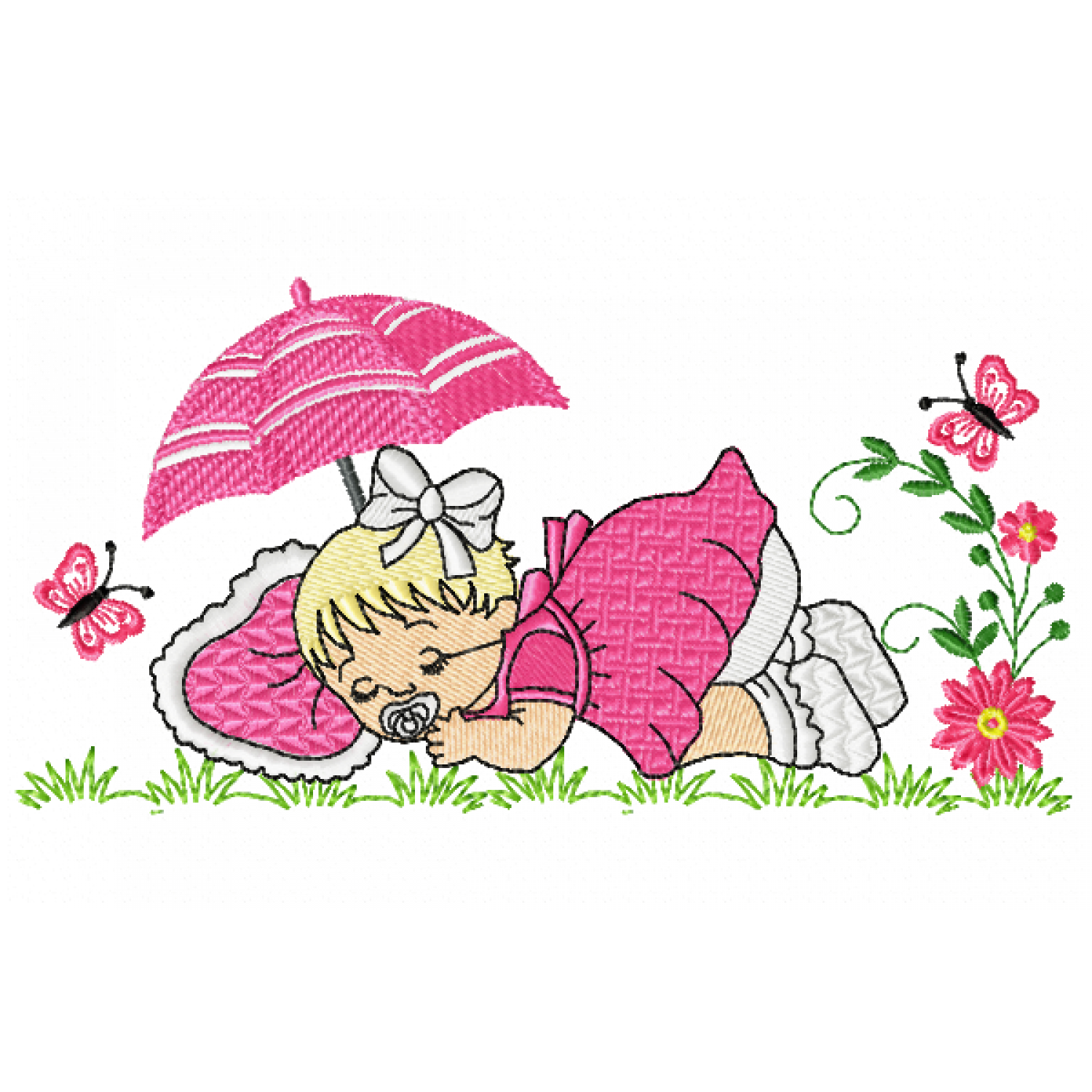 Free Baby Girl Sleeping Embroidery Design 5x7 (PES, JEF)