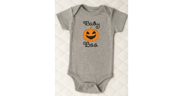 Baby Boo Halloween Embroidery Design – Cute Spooky Pattern for Kids