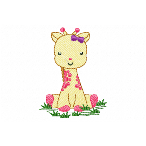 Baby giraffe Embroidery Design