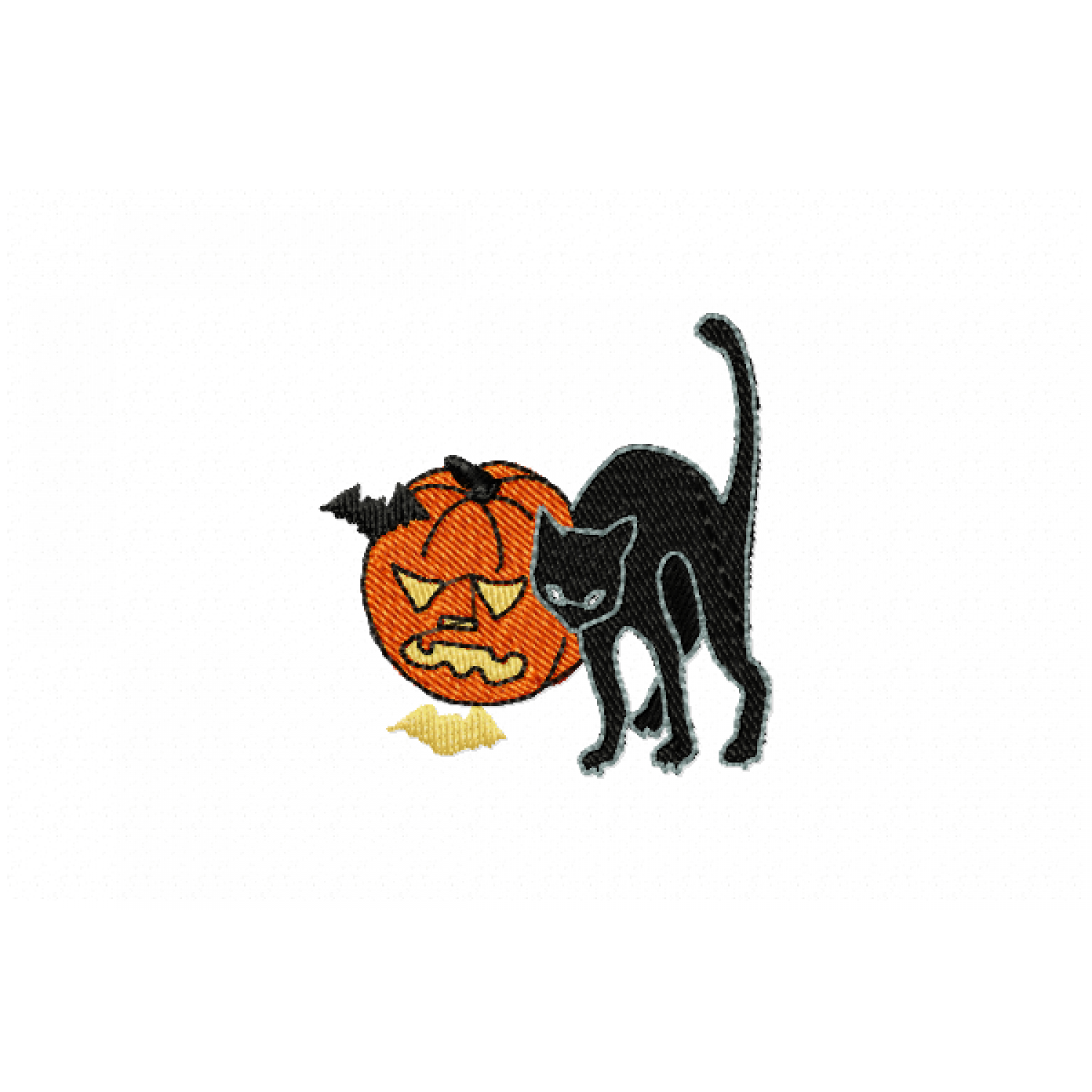 Cat halloween Embroidery Design