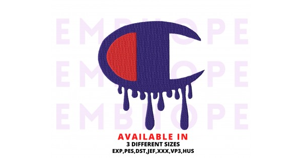 Champion Embroidery Design 3 Sizes