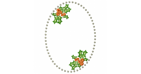 Christmas frame Embroidery Design