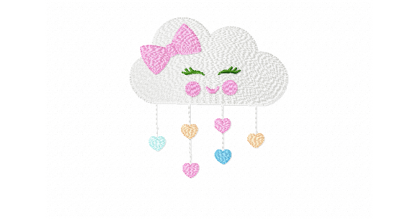 Cloud Embroidery Design 4x4 (PES) Instant Download