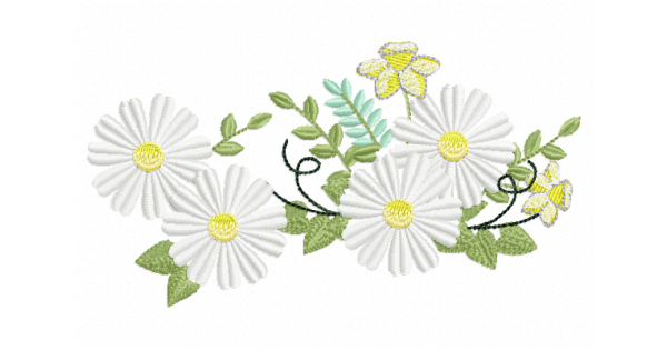 Daisy Flower Embroidery Design