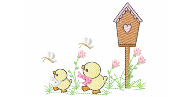 Ducklings Embroidery Design | Cute Baby Duck Machine Embroidery File ...