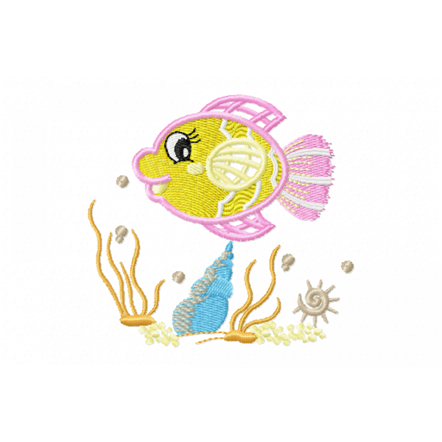 Fich Embroidery Design