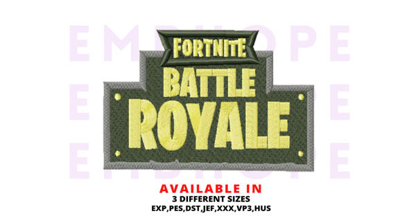 Battle Royale Game Embroidery Design 3 Sizes