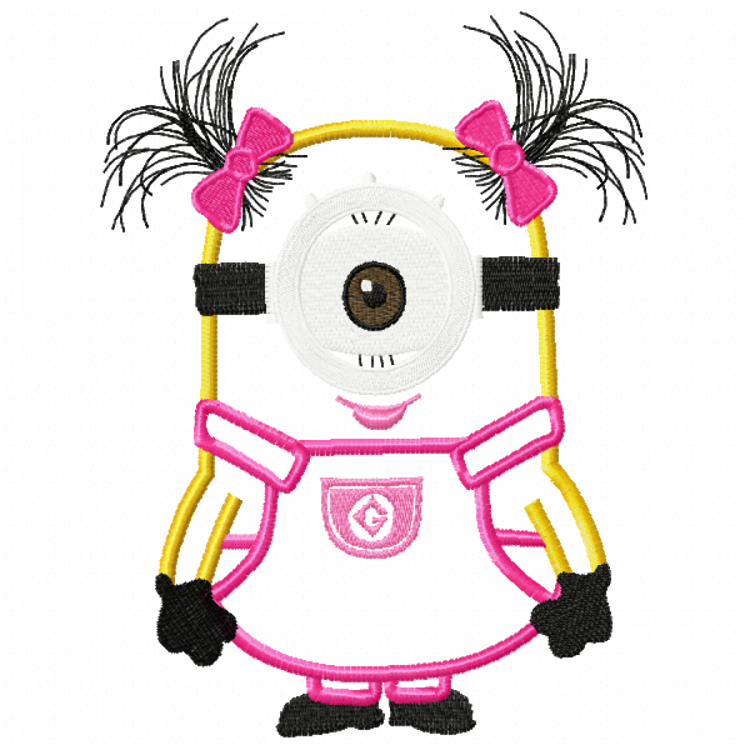 Girl Minion Embroidery Design