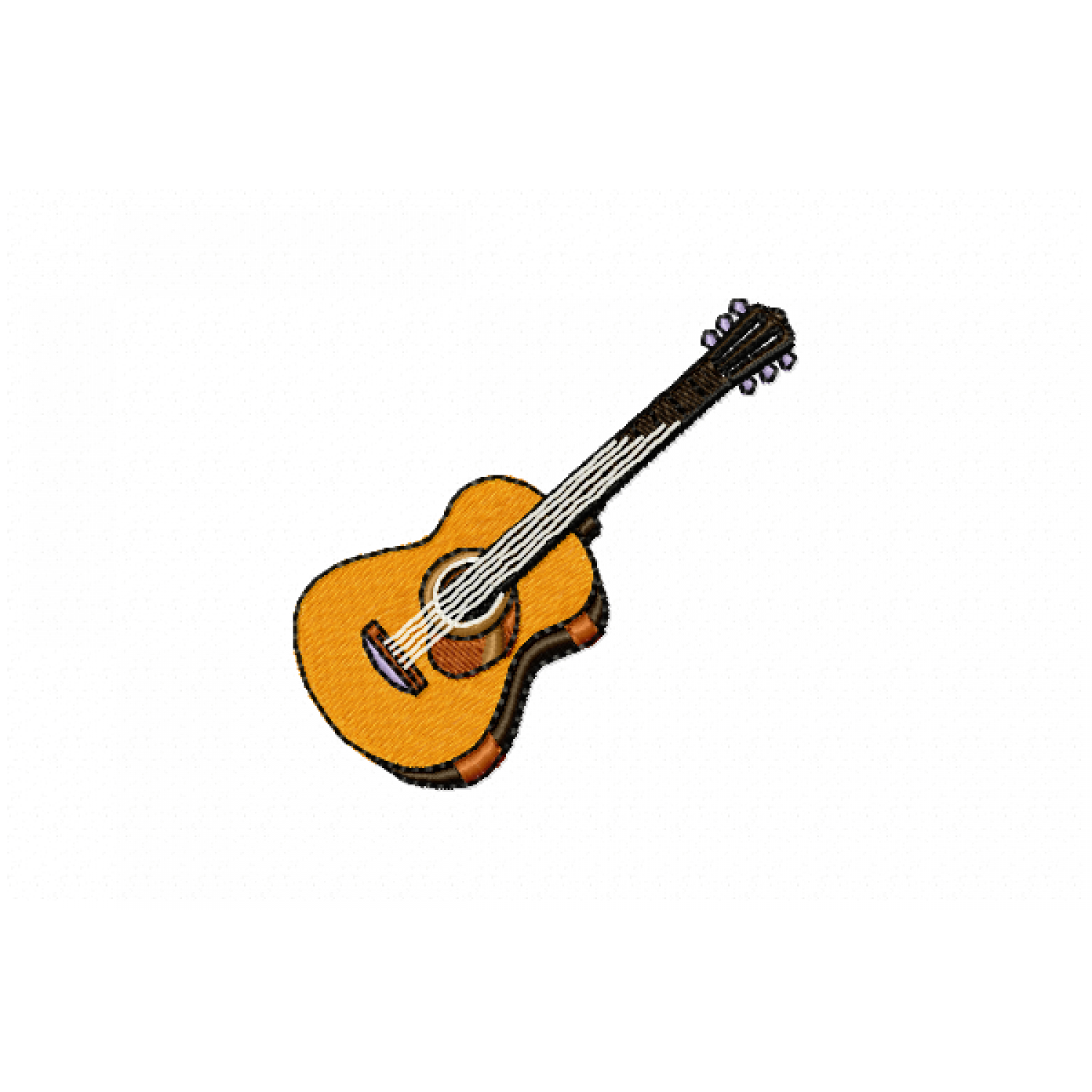 Guitar Embroidery Design – Musical Instrument Machine Embroidery Pattern