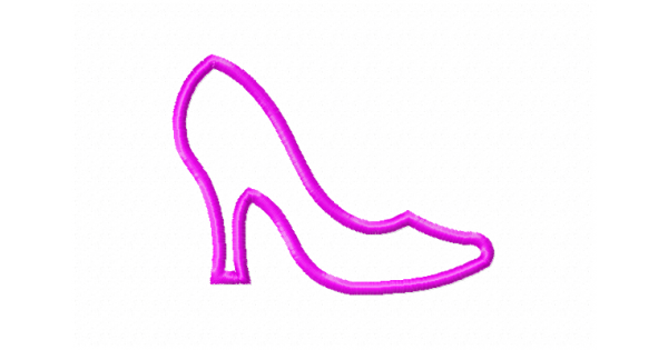 High Heel Shoe Embroidery Design
