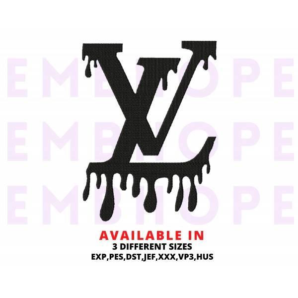 LV Drip v2 Embroidery Design 3 Sizes