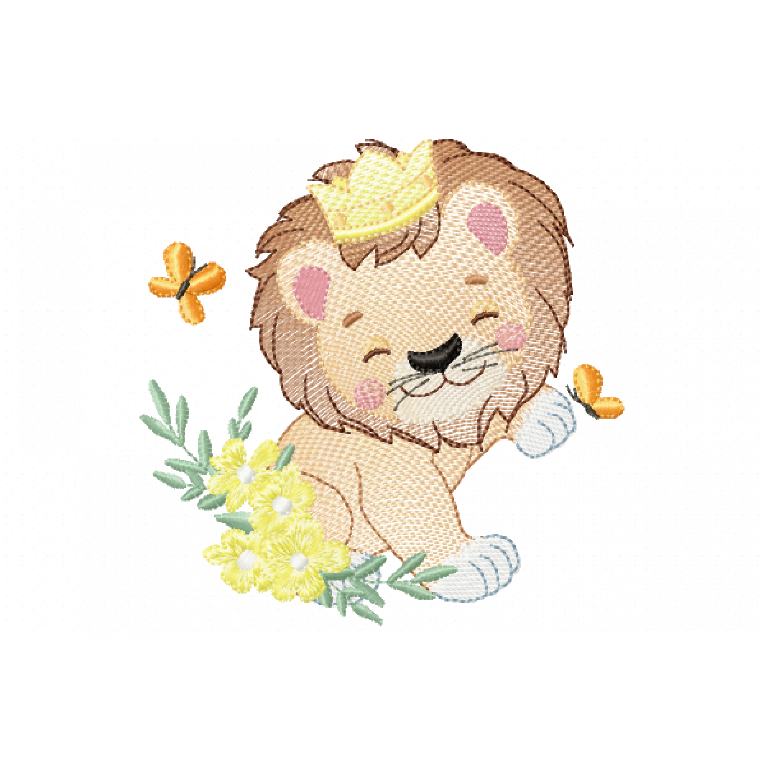 Lion King Embroidery Design