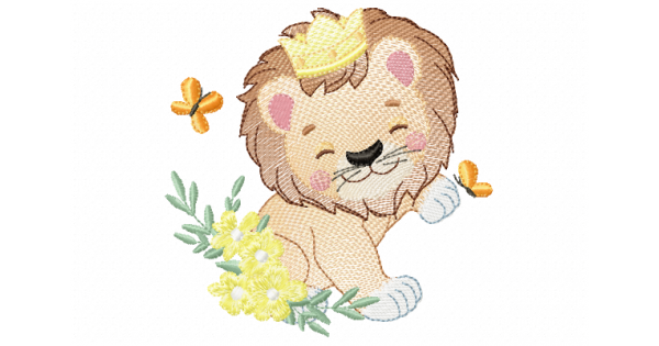 Lion King Embroidery Design