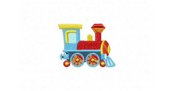 Mini train Embroidery Design