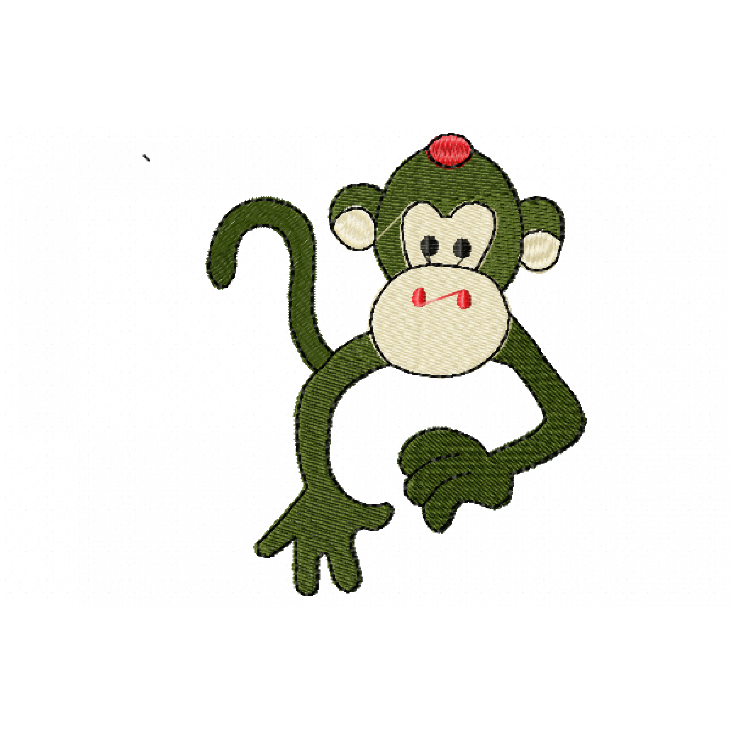 Monkey Embroidery Design