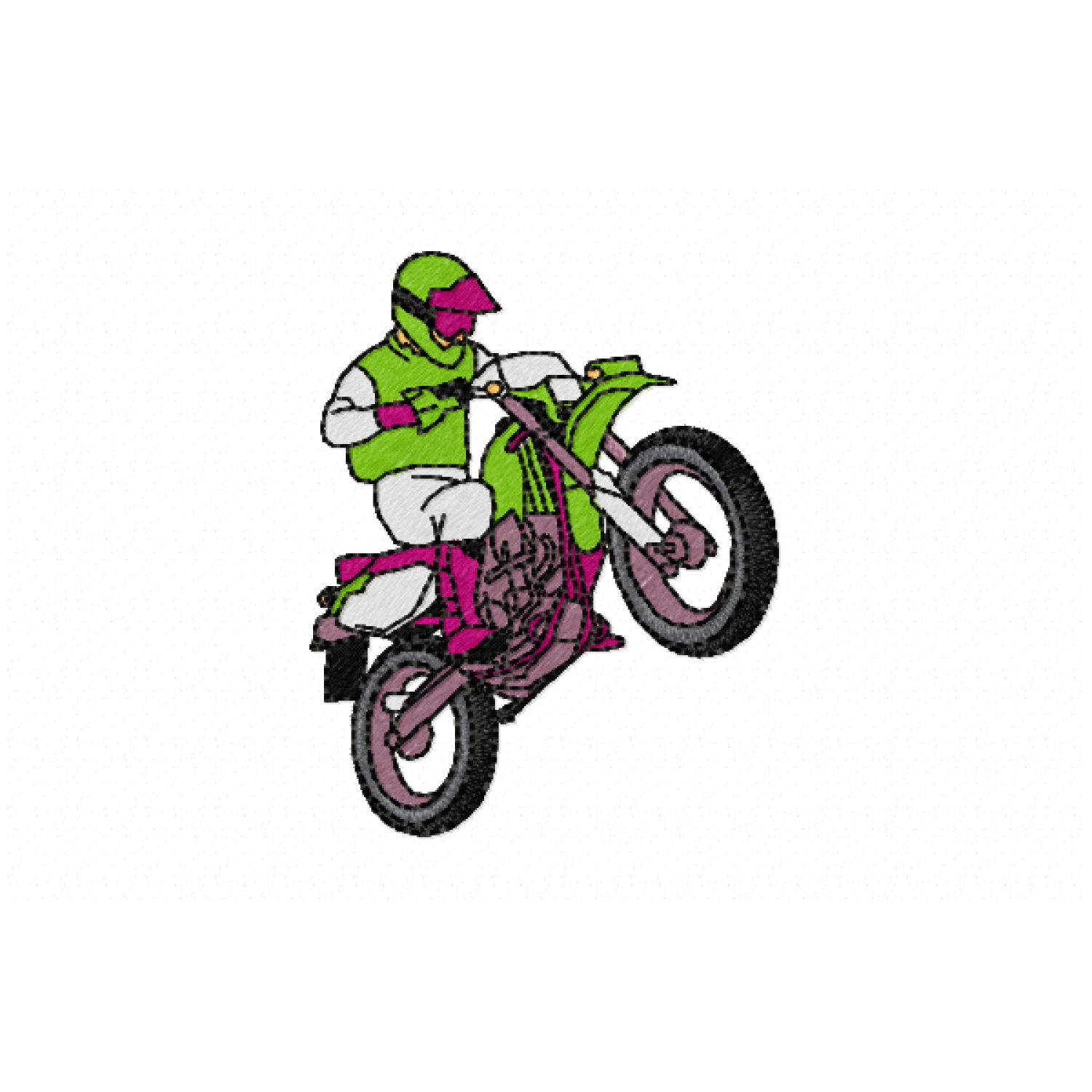 Motorcycle Embroidery Design