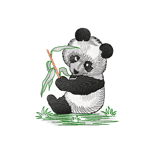 Panda Embroidery Design