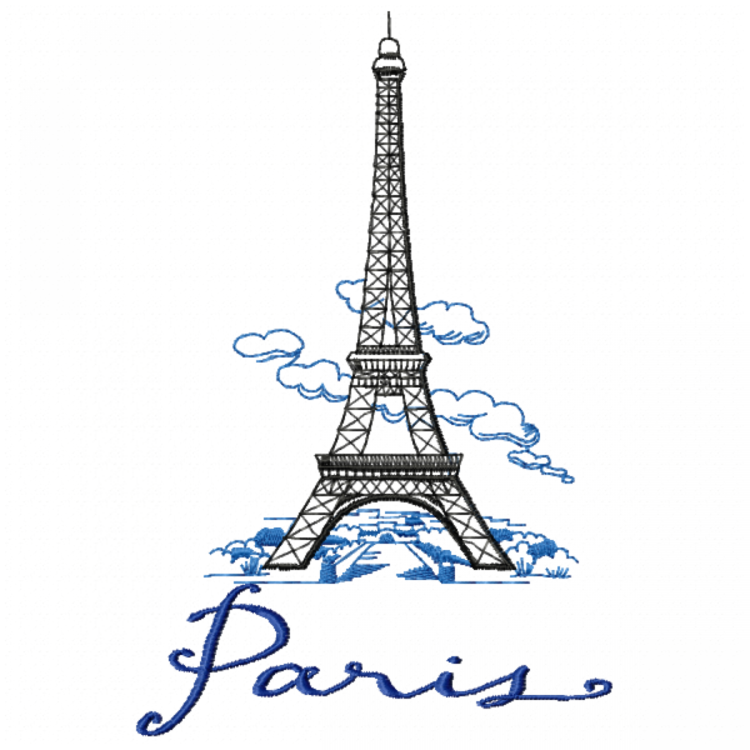 Paris Embroidery Design