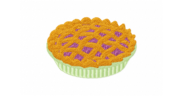 Pie Embroidery Design