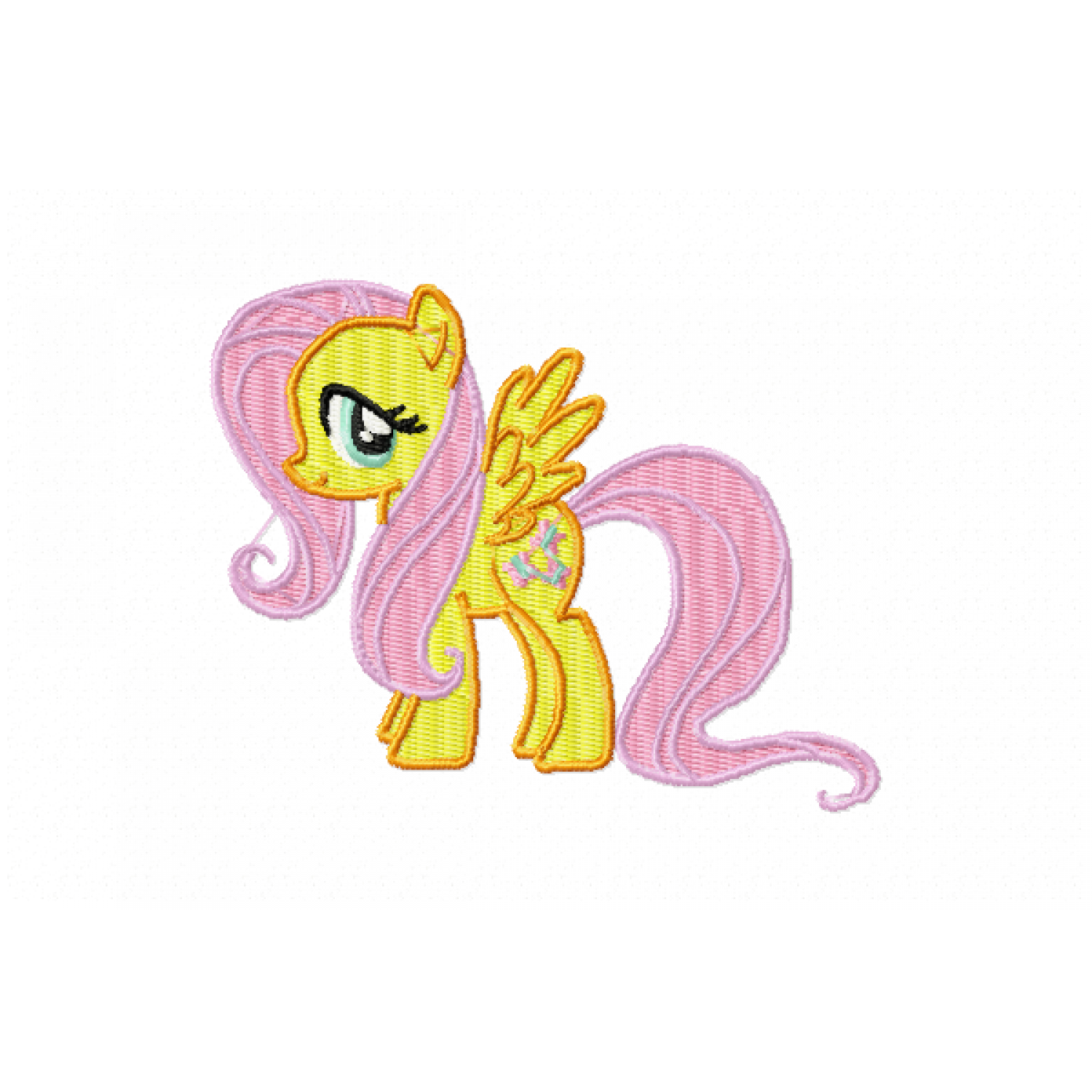 Pink pony Embroidery Design