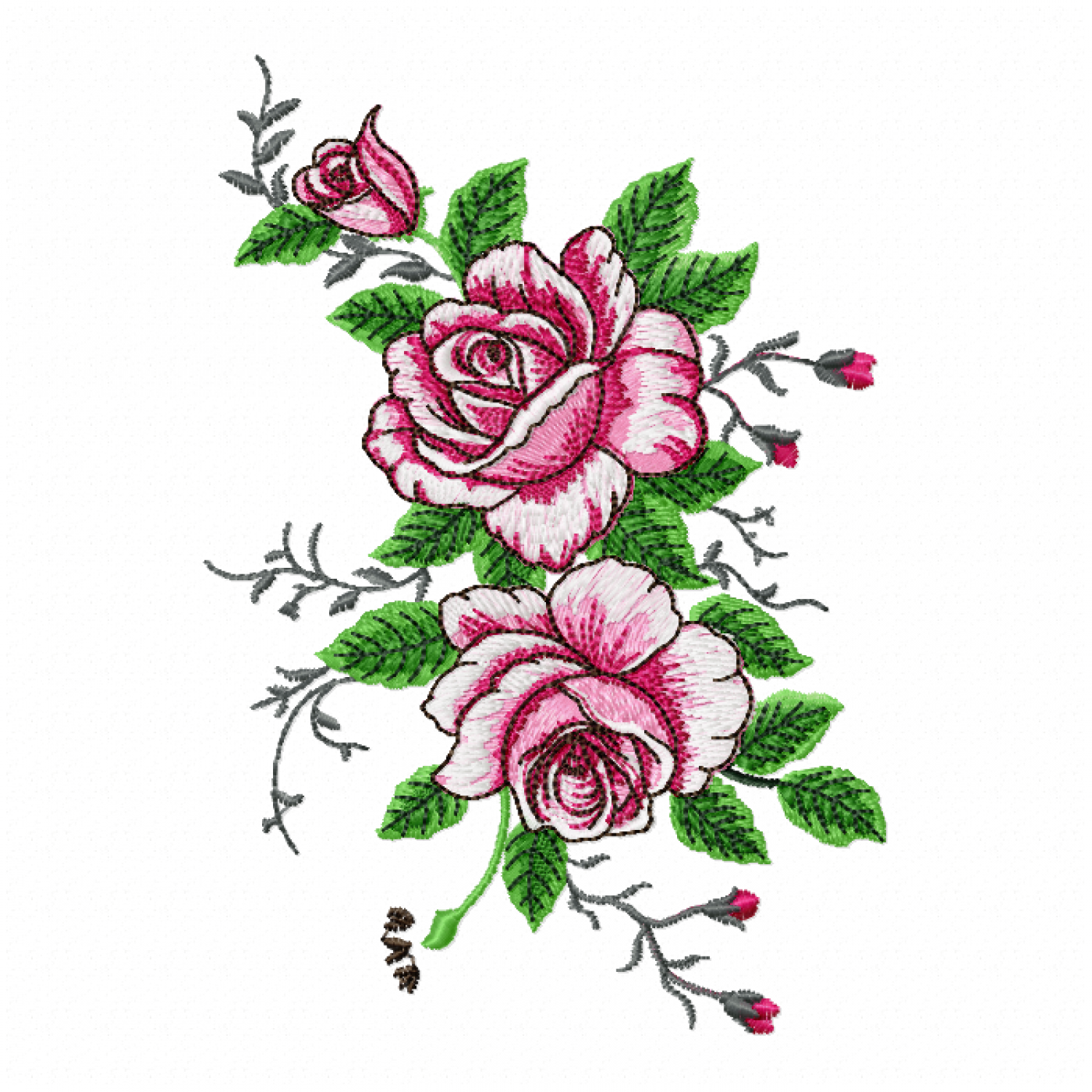 Rose Embroidery Design