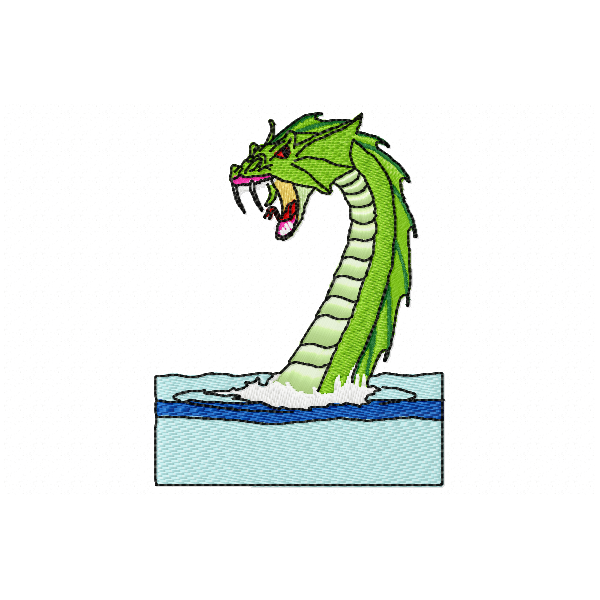 Sea dragon Embroidery Design