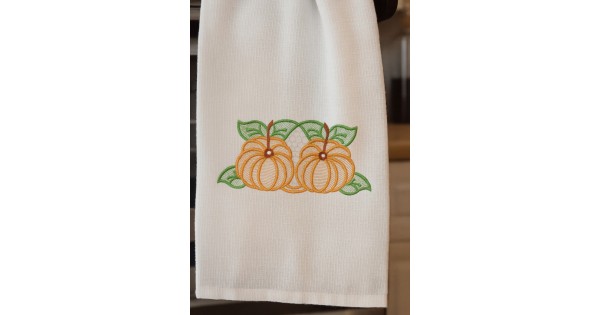 Squash Embroidery Design | Premium Vegetable Machine Embroidery Pattern