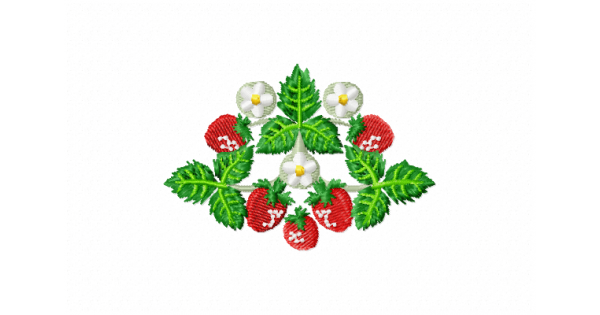 Free Strawberry Embroidery Design 4x4 | Fruit Machine Embroidery