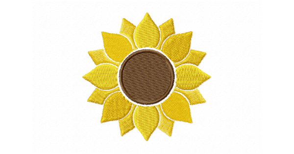 Sunflower Embroidery Design – Bright Floral Machine Embroidery Pattern