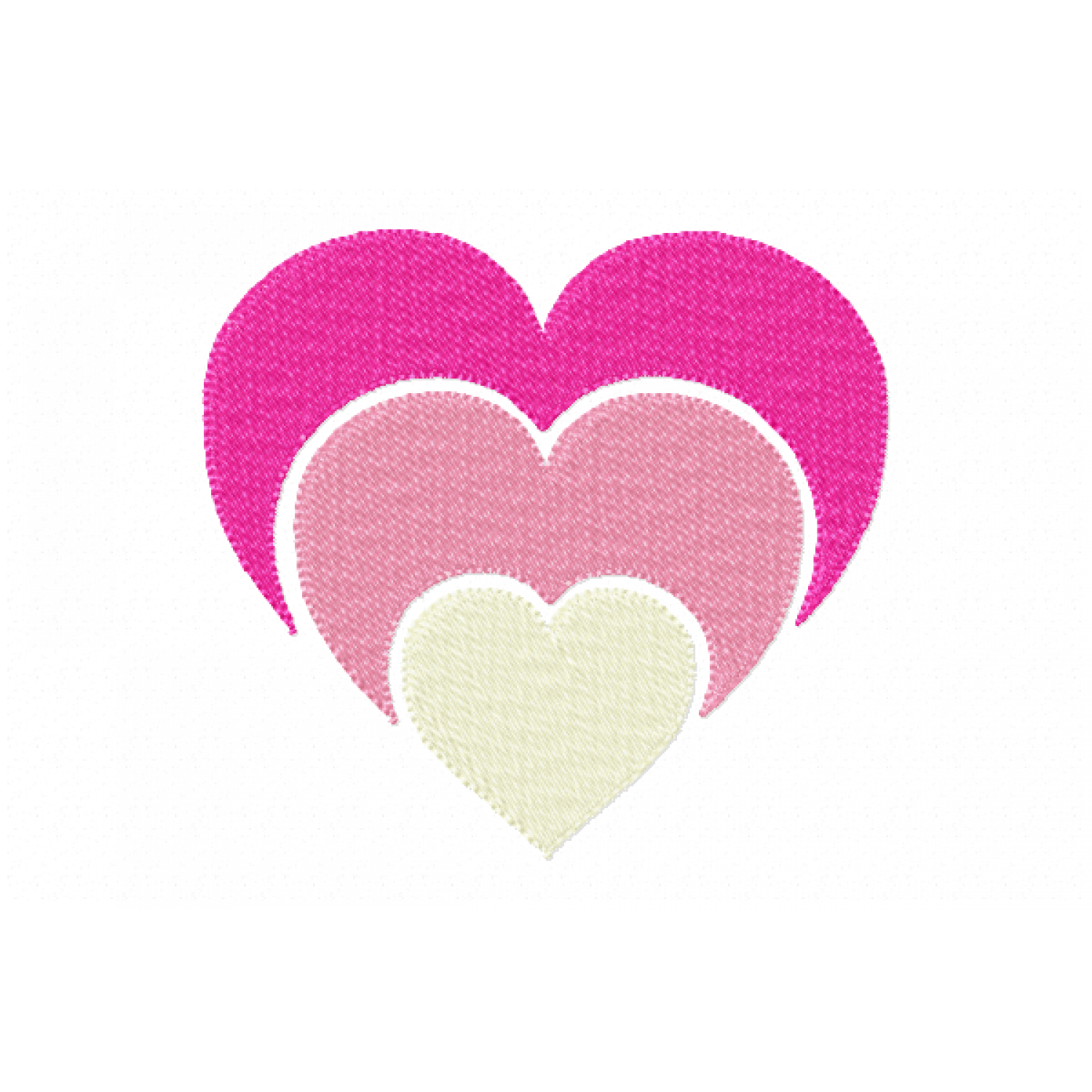 Three hearts Embroidery Design