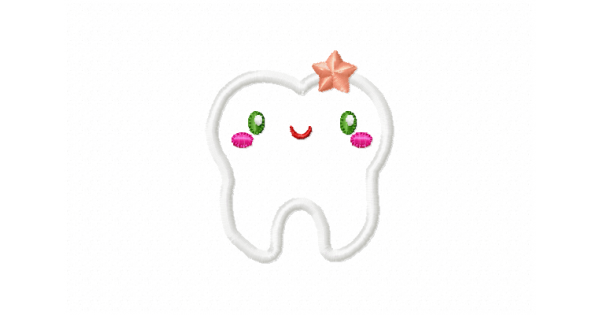 Tooth Embroidery Design
