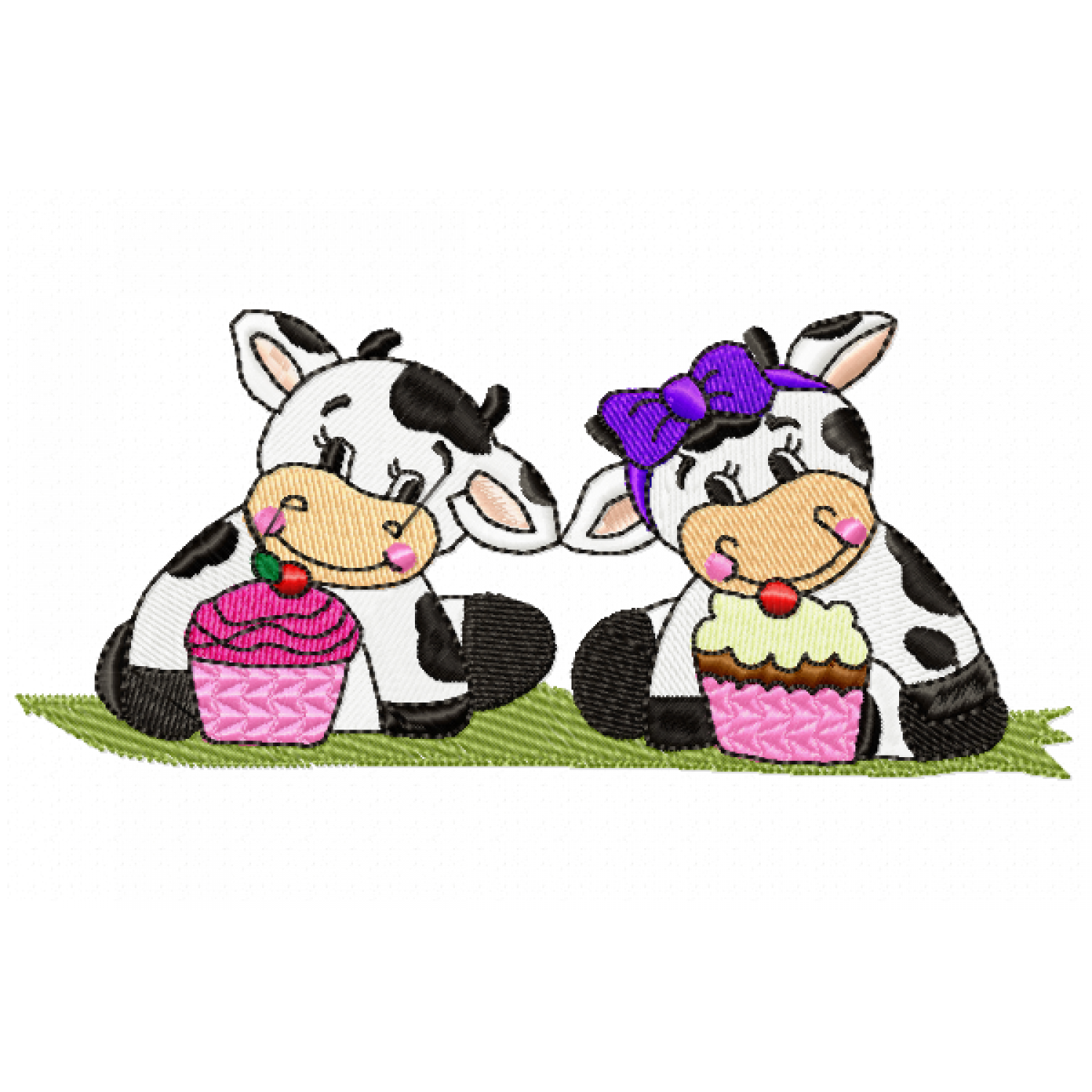 Two cows Embroidery Design